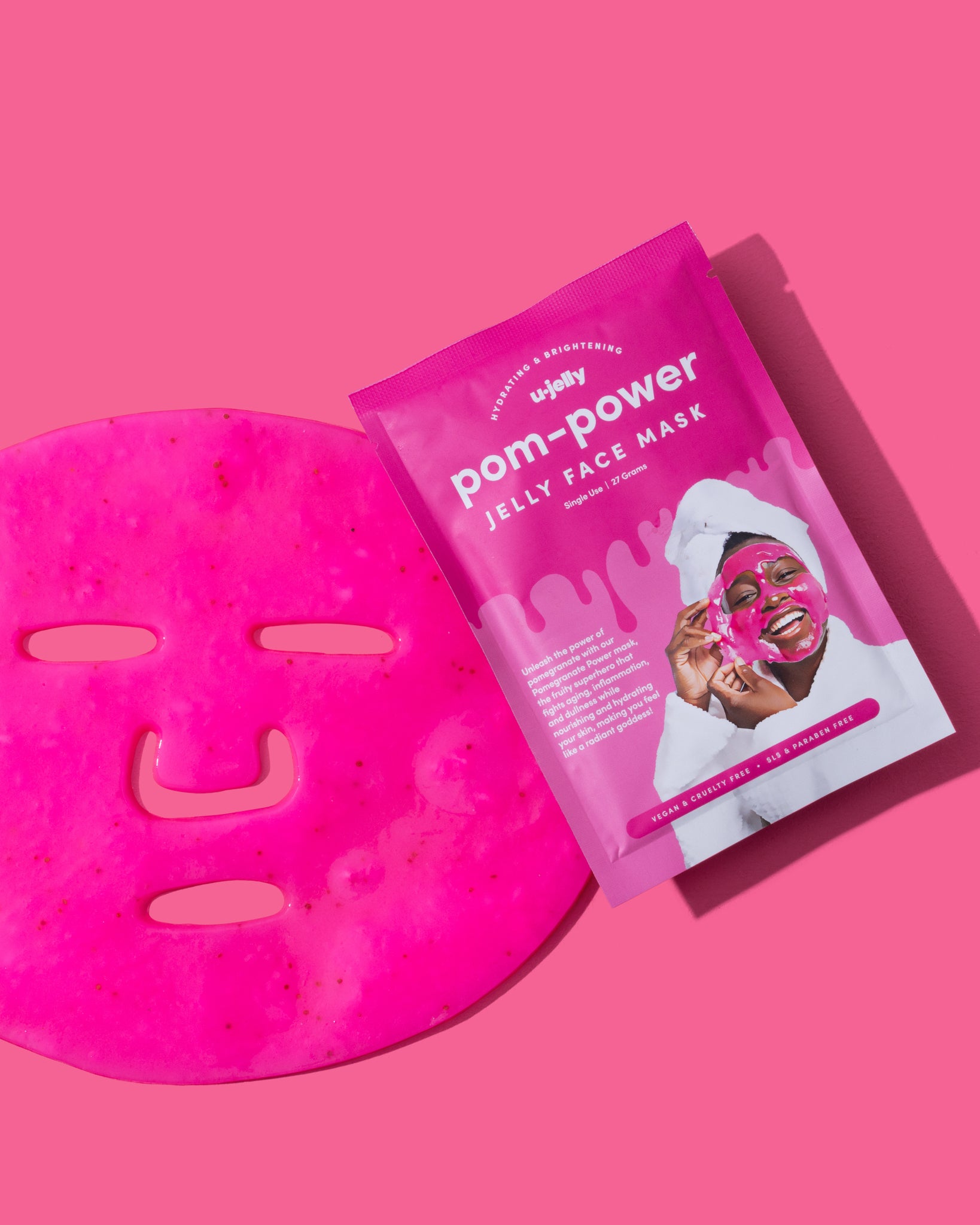 Pomegranate Power Jelly Face Mask (Single Serve Sachet) - U Jelly Masks